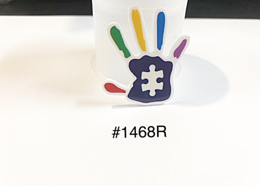 3 or 5 Pc Autism Awareness With Puzzle Motif in Hand Shaped - Etsy