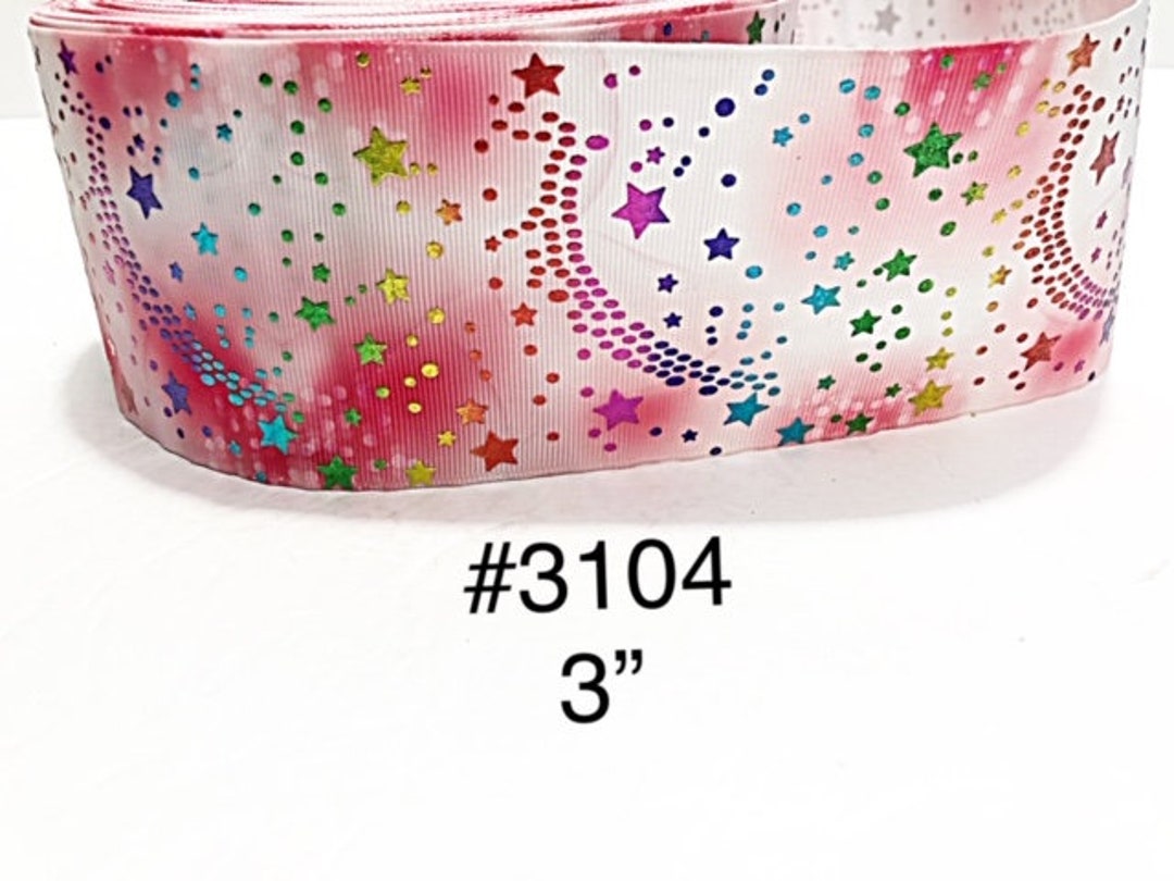 2/3/5 Yard 3 Multi Color Foil Star and Polka Dot on - Etsy