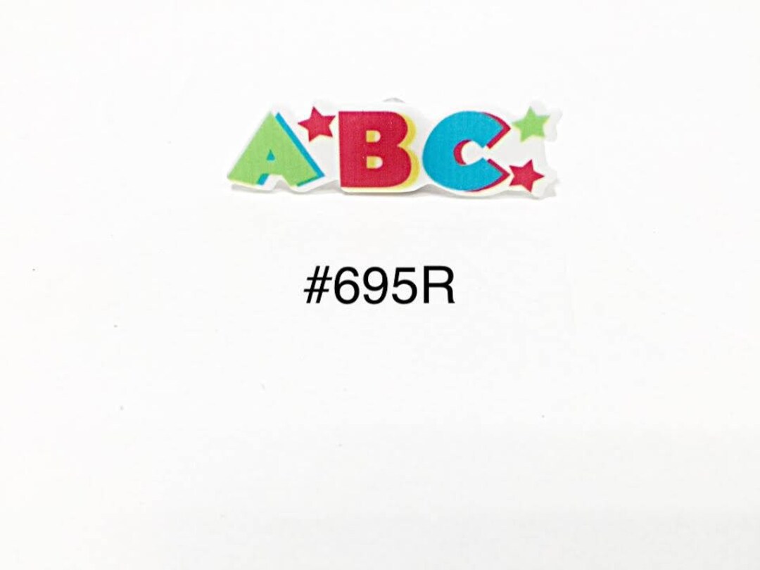 3 or 5 Pc School ABC With Star Motif Planar Resin Flat Back - Etsy