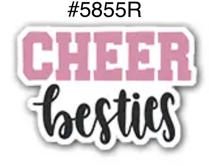 3 or 5 Pc Sport Cheer Cheerleader " Cheer Besties " Planar Resin Flat ...