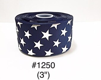 Navy Blue Star Ribbon - Etsy