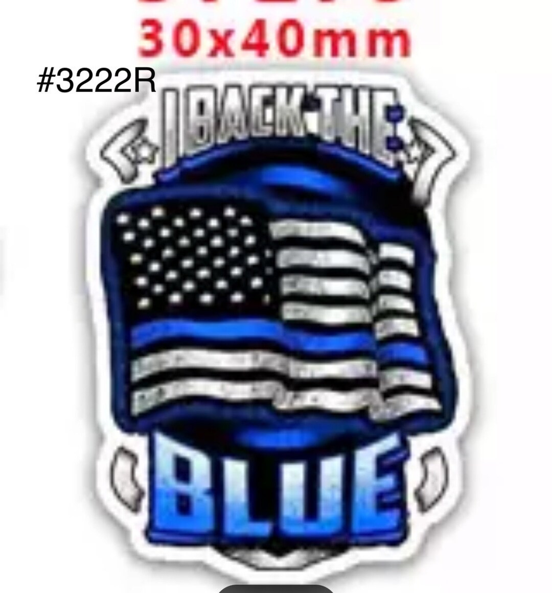 3 or 5 Pc Policeman Police I Back the Blue Planar Resin Flat Back ...