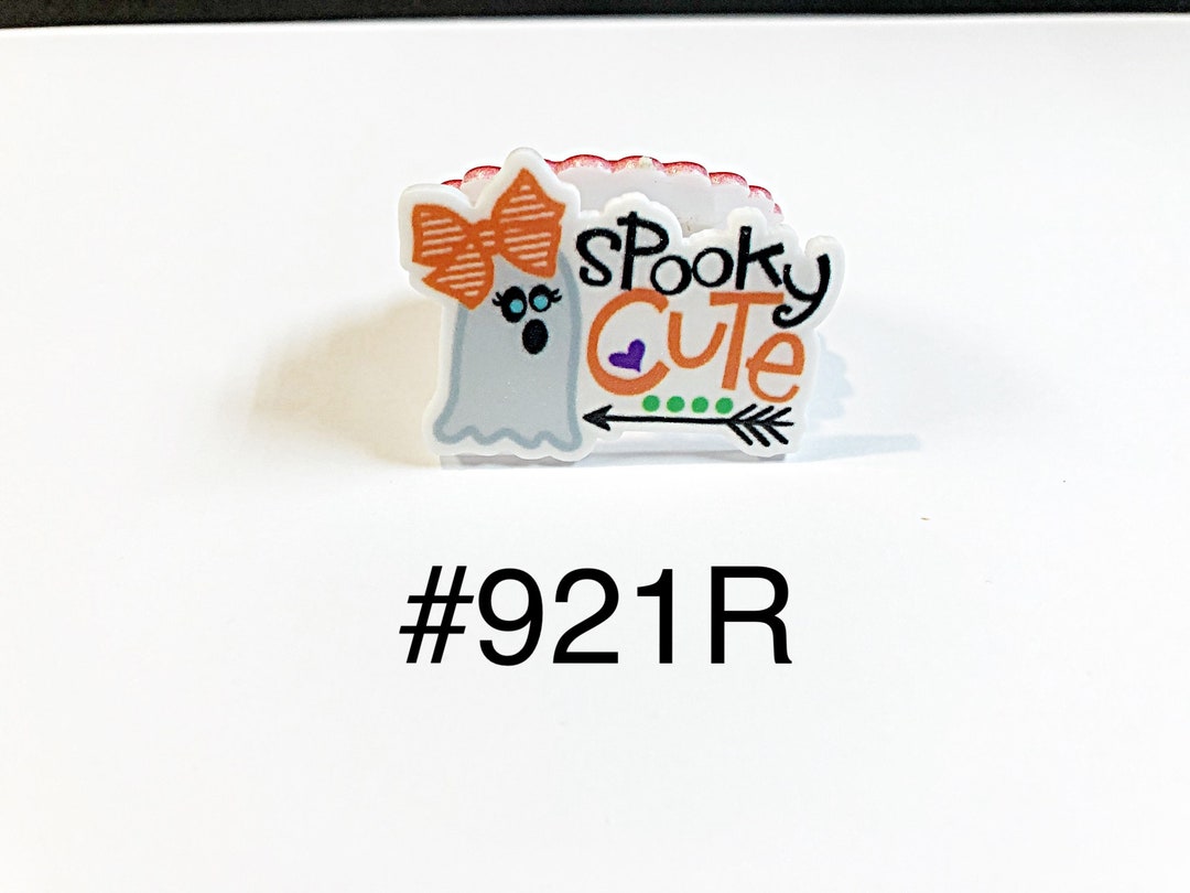 3 or 5 Pc Halloween Ghost Wearing Orange Bow spooky Cute Arrow Planar ...