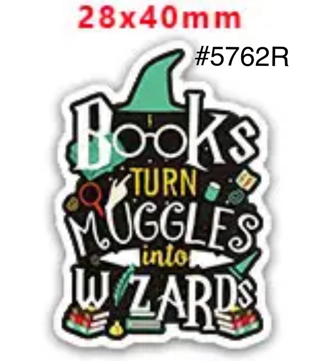 3 or 5 Pc School Books Turn Muggles Into Wizards Planar Resin Flat Back ...
