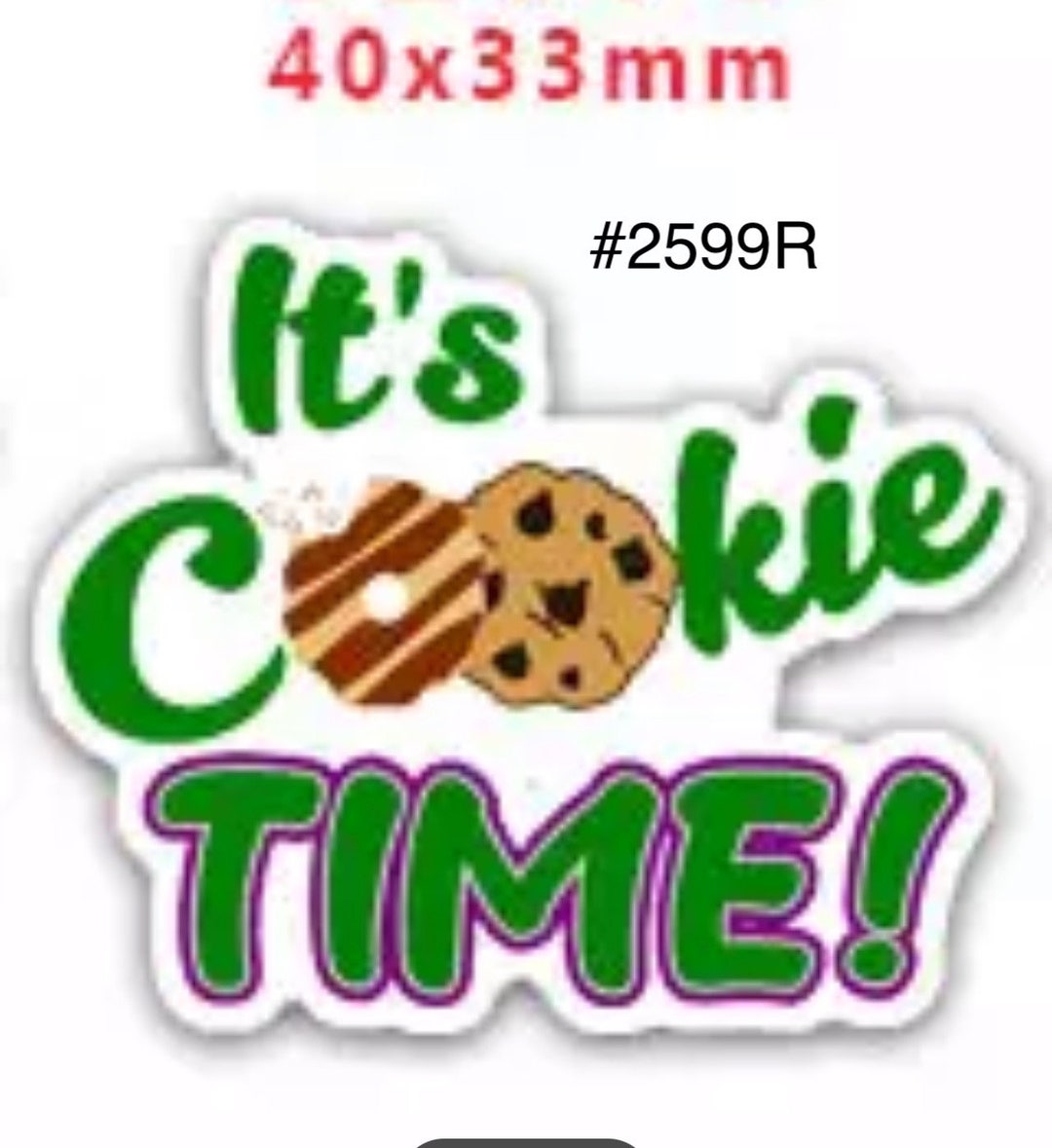3 or 5 Pc Food Snack It's Cookie Time Planar Resin Flat Back Cabochon ...