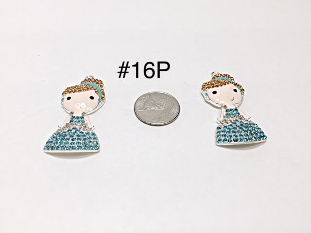 1 or 2 Pc- 53 MM Princess Cinderella Bow Rhinestone Pendant for ...