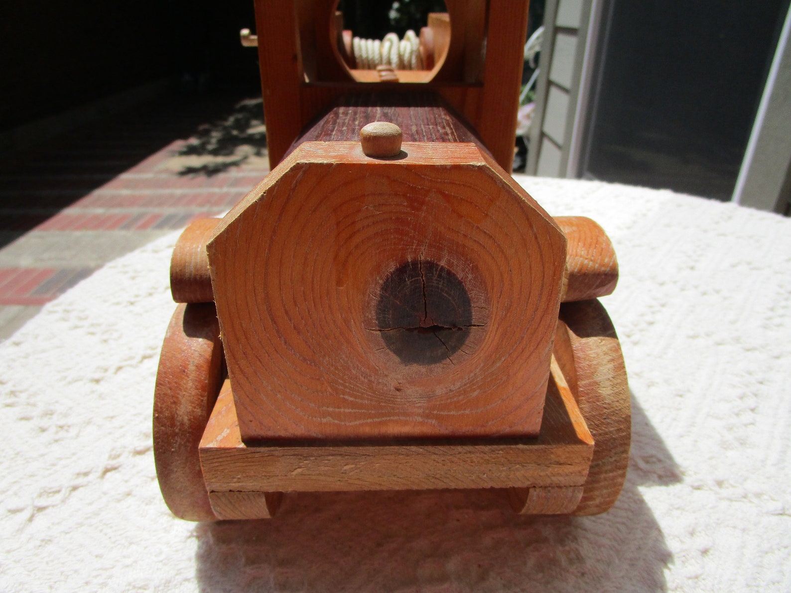 ADORABLE Vintage Handmade WOODEN Fire Truck With Rolling - Etsy