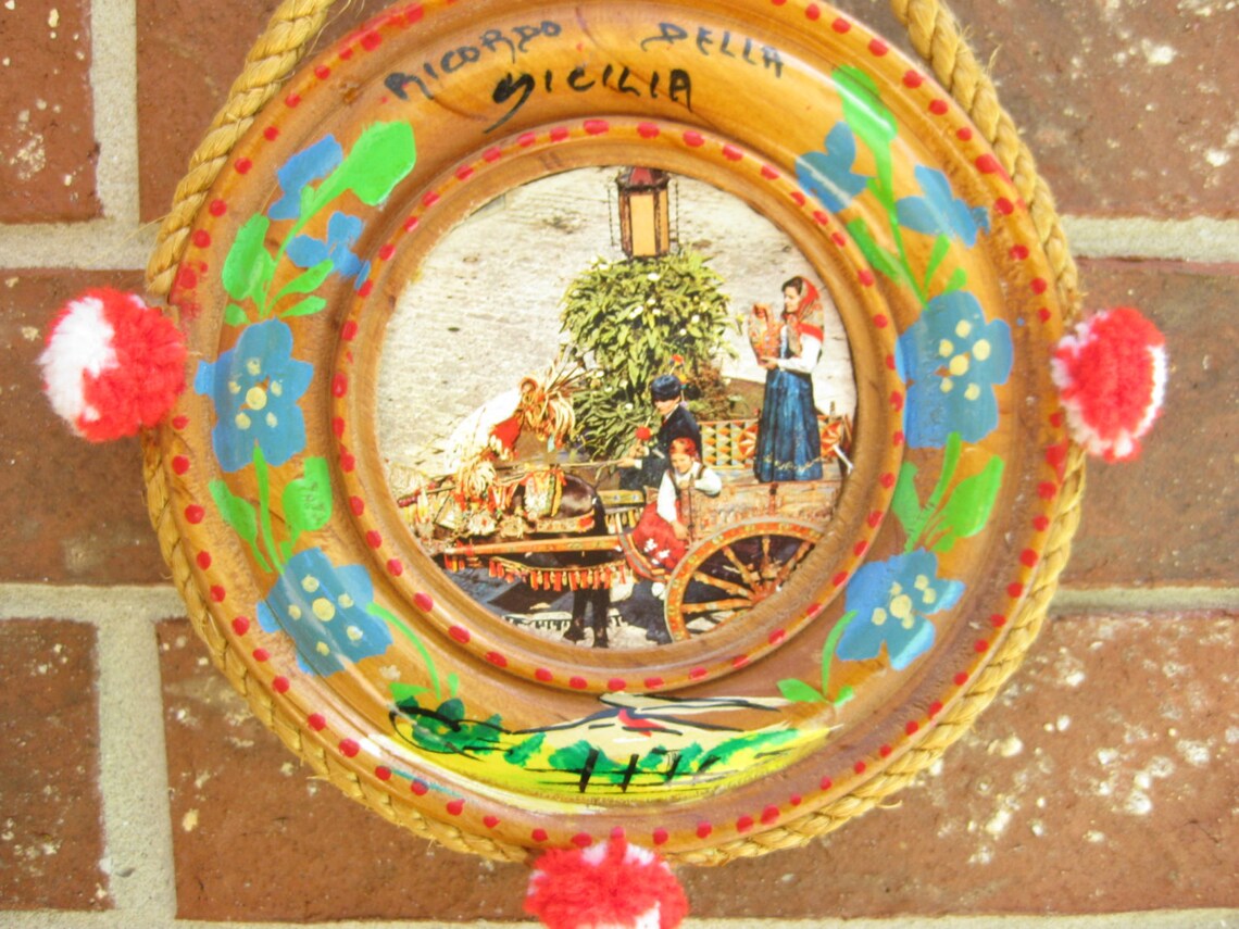 Historical Souvenir of Sicily Handcrafted With Photo of - Etsy