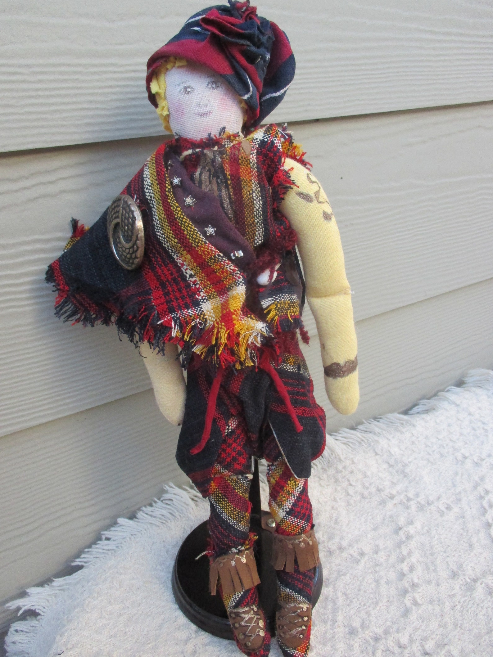 Little Handmade Scottish Doll With Kilt Handmade With 100% | Etsy