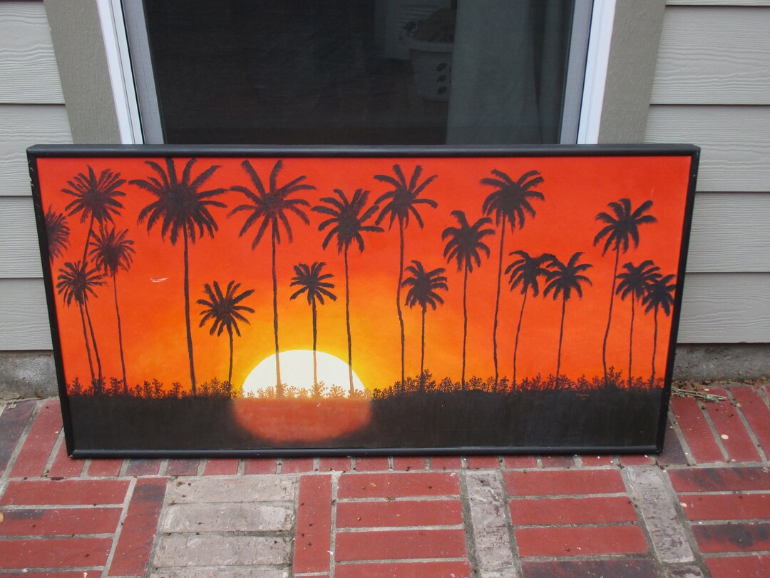 Fabulous 1975 Oil Painting of a Sunset by Artist R. Koster, Bohemian ...