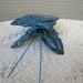 Pretty Metal Butterfly, Painted With Blue Metallic Paint. Paperweight ...