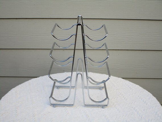 Vintage Chrome 8 Bottle Wine Rack Estimated 1970'S TO - Etsy