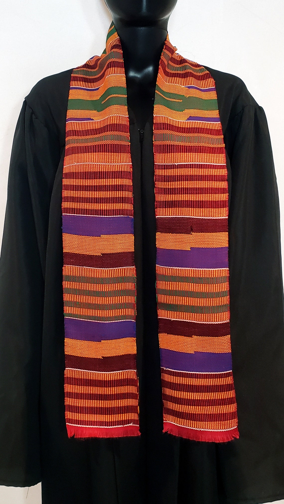 Authentic African Kente Cloth Stole Scarf Made in Ghana | Etsy