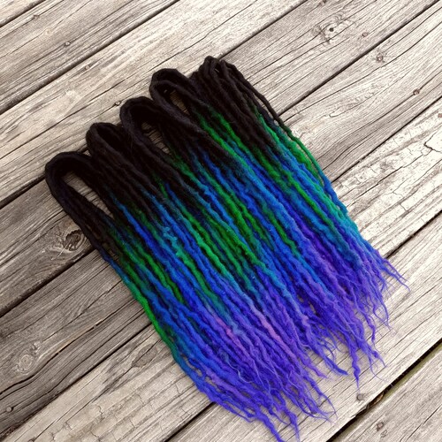Sunrise Full Set of Wool Dreadlocks | Etsy