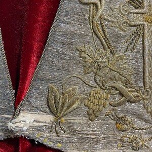 Splendid Antique Maniple Stole Religious Vestmen Gold Bullion Silk ...