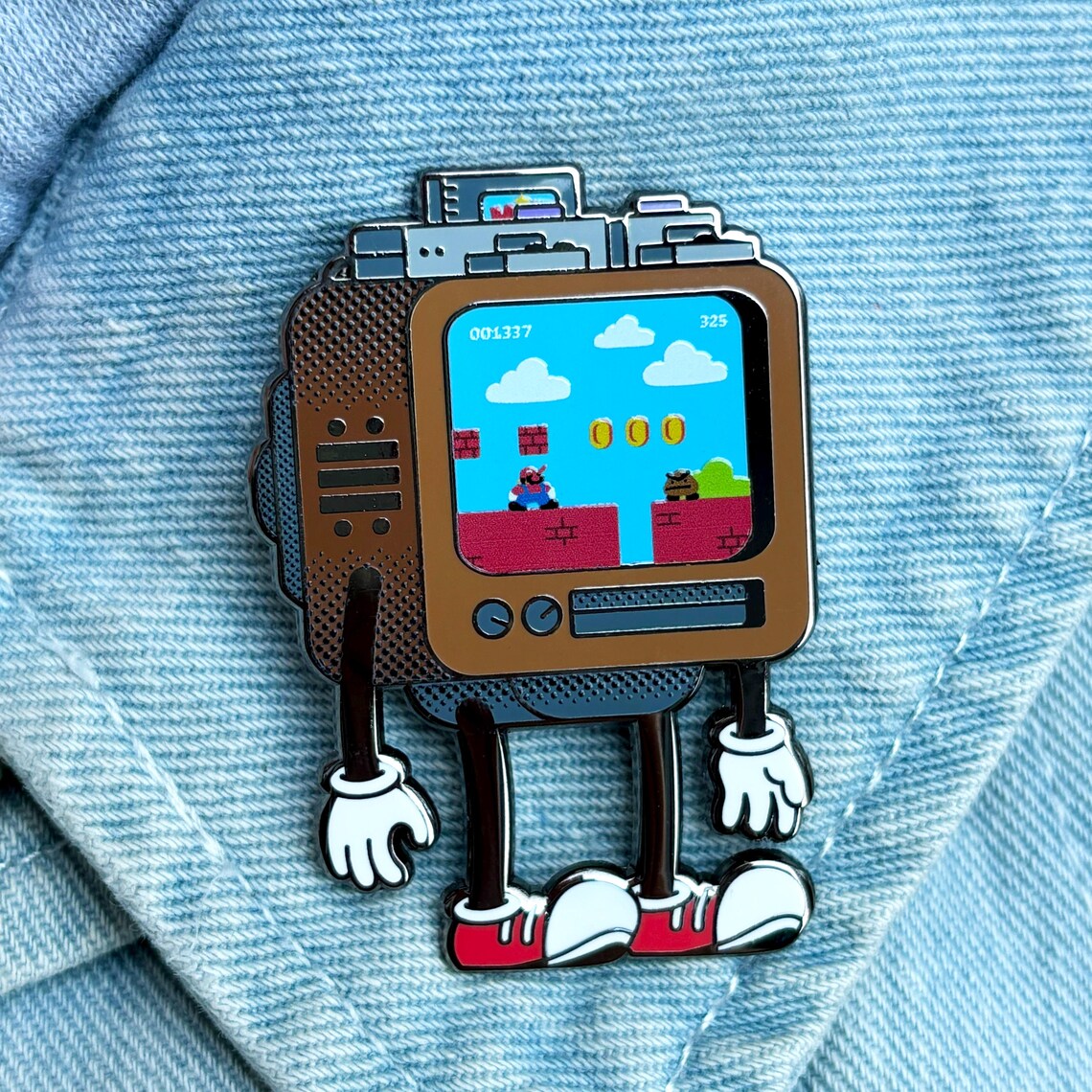 TV Buddy Video Game Enamel Pin · Jumping Plumber · Retro Console ...