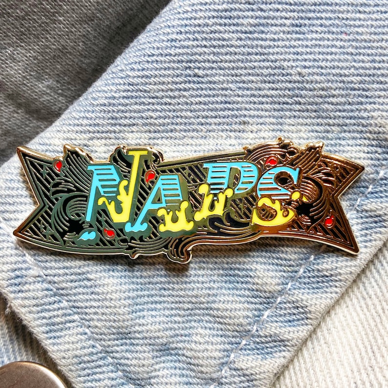 NAPS Pin Perfect for Nap Lovers Hard Enamel Pin Gold | Etsy