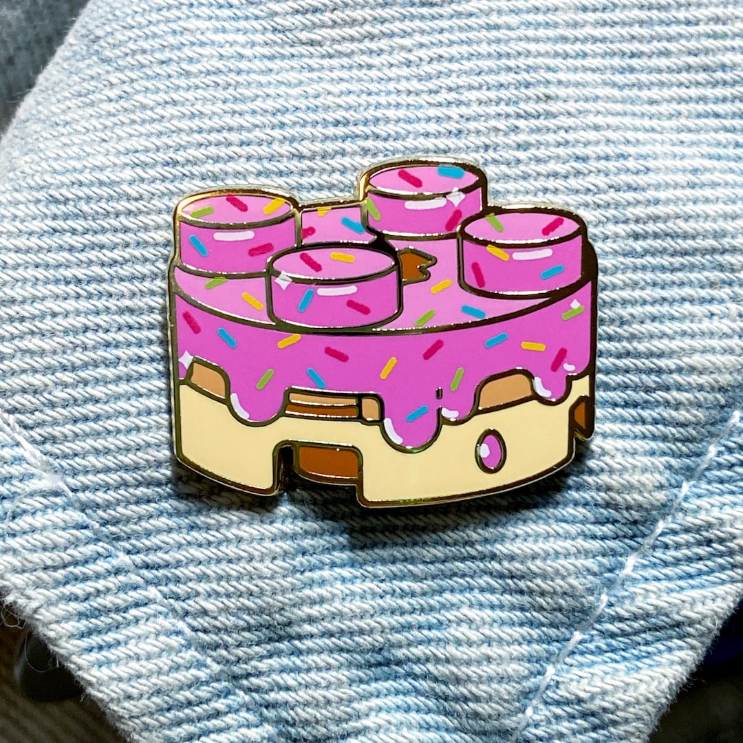 Pink Donut Enamel Pin · Building Block Shaped Food · "stackable Snacks ...