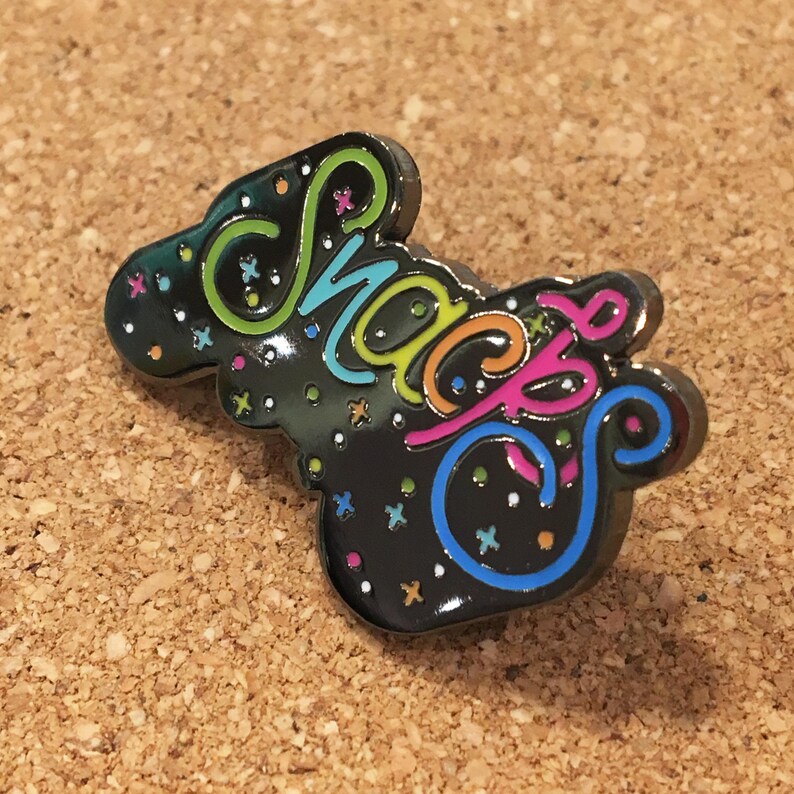 Snacks Please · Hard Enamel Pin · Gold or Black Nickel Metal · Shiny ...