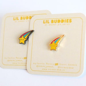 Mini Shooting Star Enamel Pin · A Lil Buddies Pin · Original Characters ...