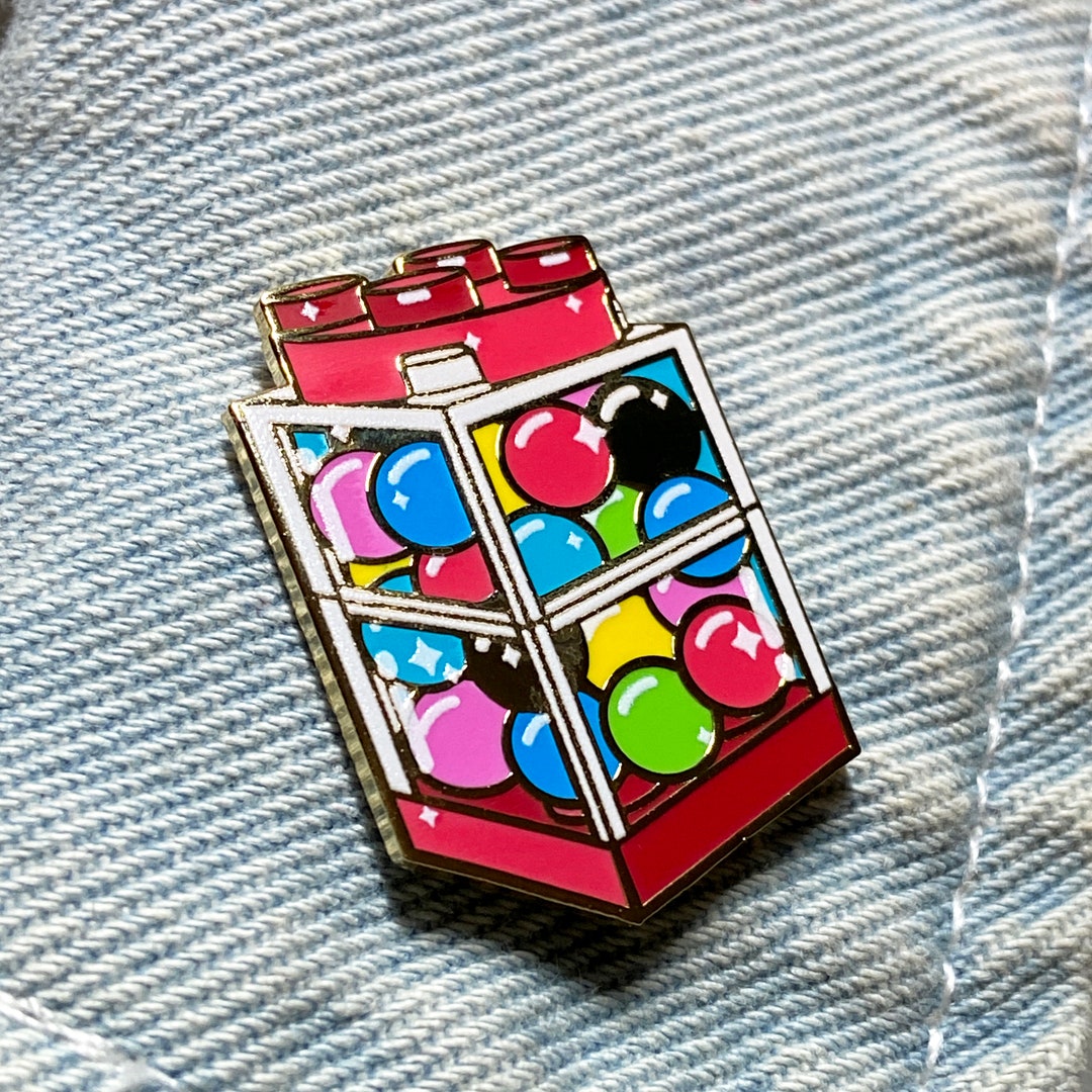 Gumball Jar, Bubblegum Enamel Pin · Building Block Shaped Food ...