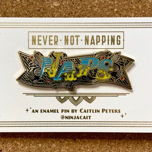 NAPS Pin Perfect for Nap Lovers Hard Enamel Pin Gold Metal Shiny Flair ...
