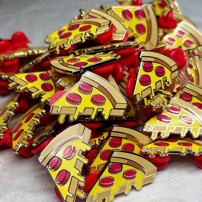Pizza Slice Enamel Pin · Building Block Shaped Food · "stackable Snacks ...