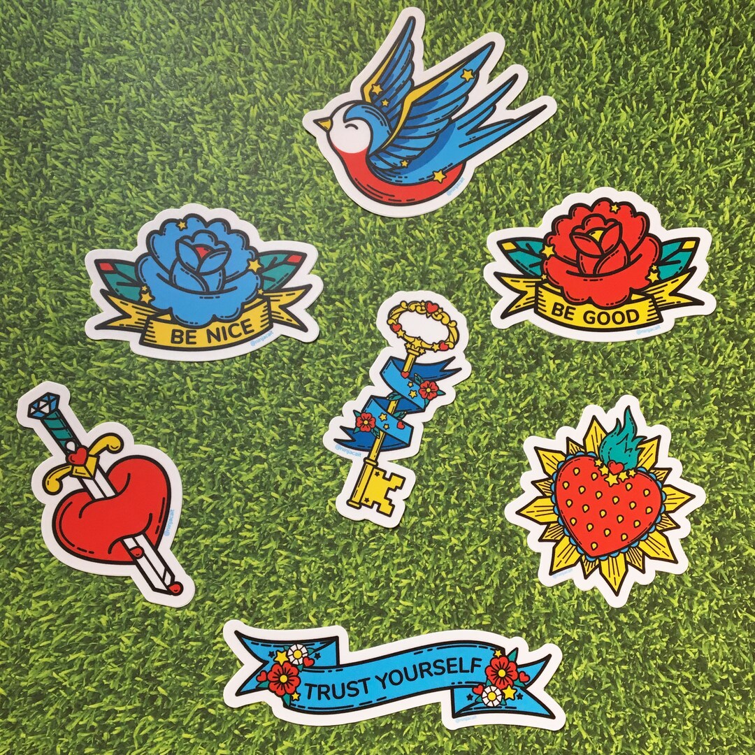 Tattoo Shop Flash Vinyl Matte Coated Stickers Individual - Etsy