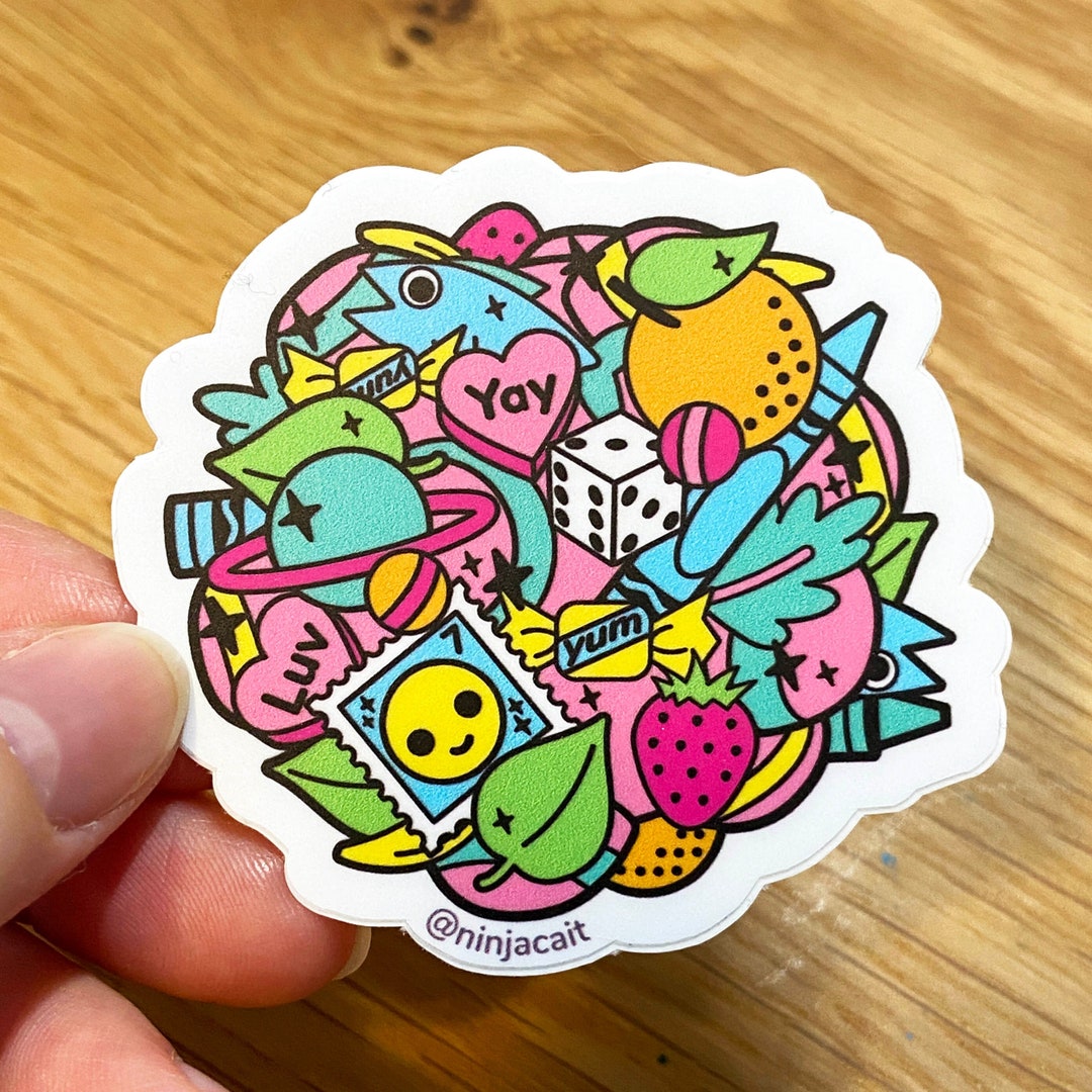 Clutter Ball - Vinyl, Matte Coated Stickers - Individual Die-cut ...