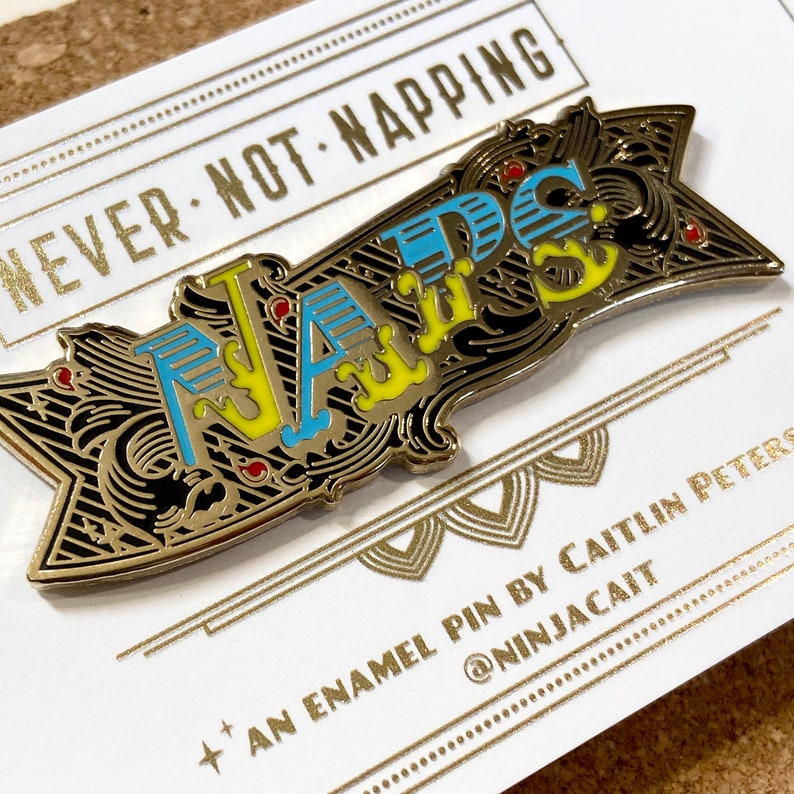 NAPS Pin Perfect for Nap Lovers Hard Enamel Pin Gold - Etsy