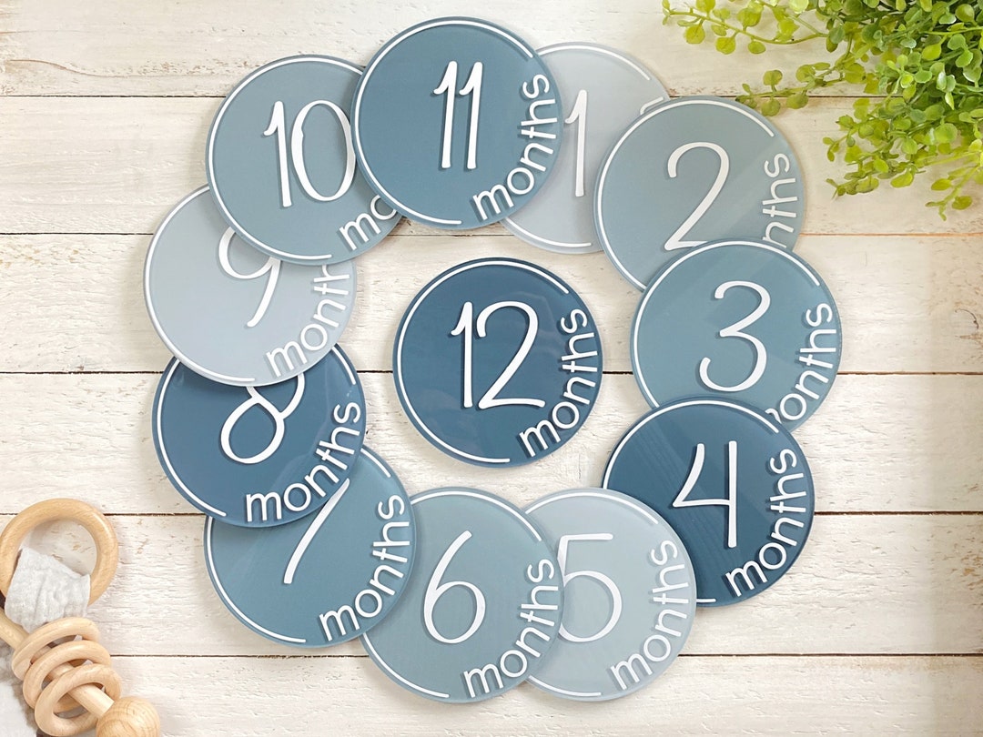 Acrylic Monthly Baby Milestones Markers Baby Shower Gift Baby Photo ...