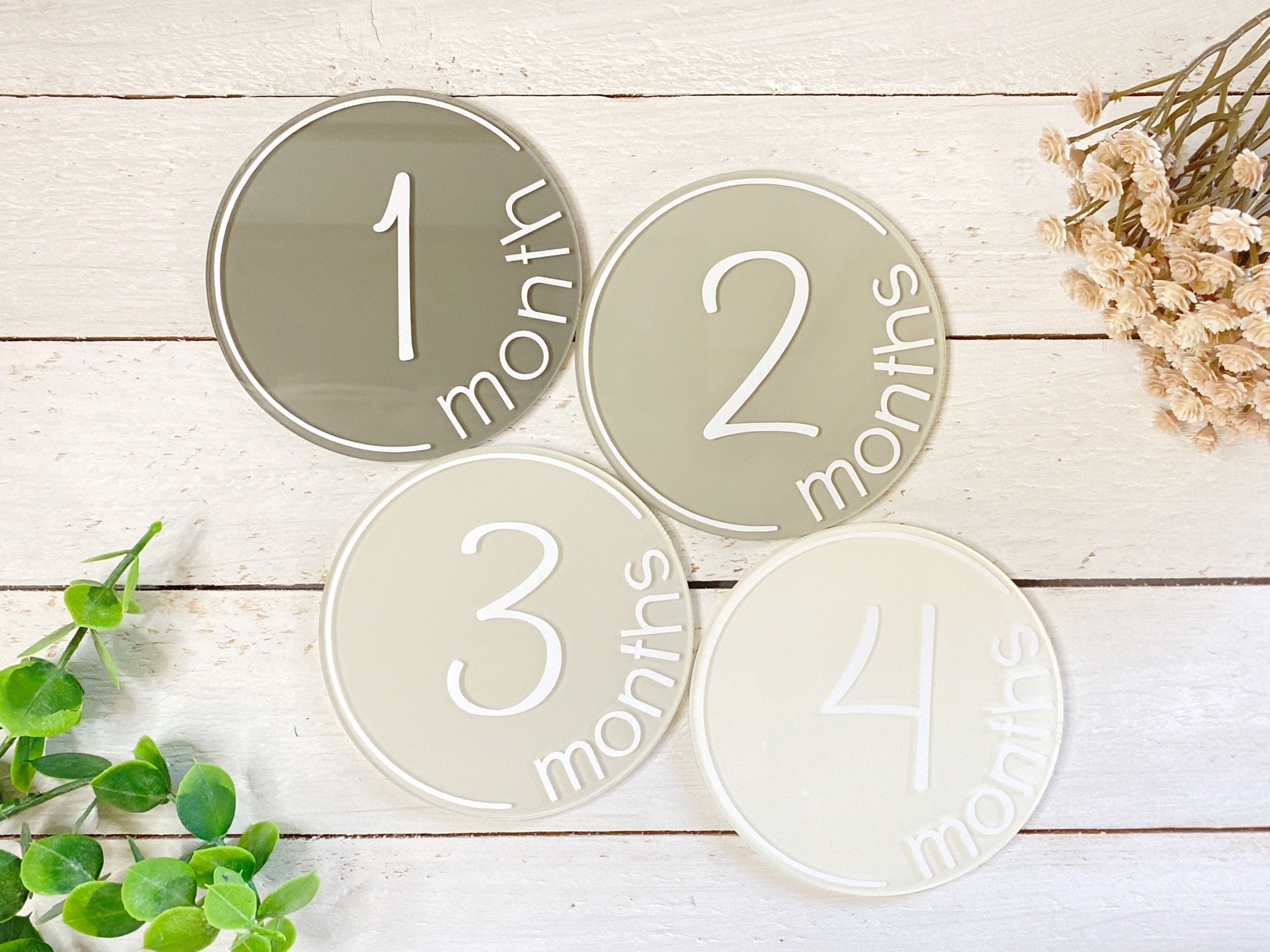 Acrylic Monthly Baby Milestones Markers Baby Shower Gift Baby Photo ...
