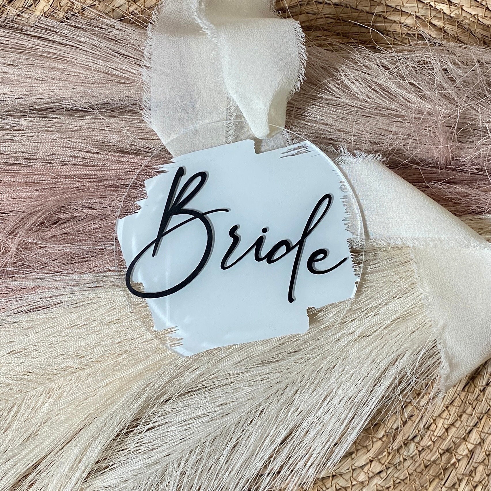 Bridal Name Tag Hanger Acrylic Name Tag Bridal Gown Tag - Etsy