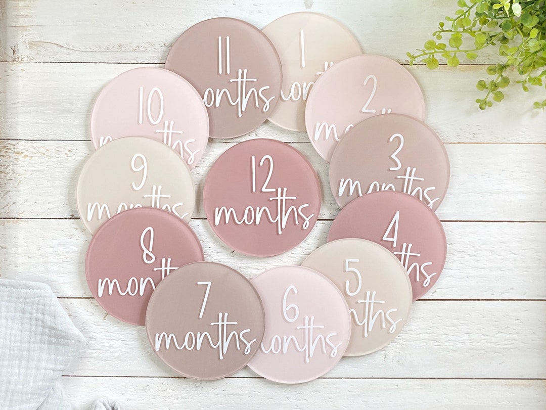 Acrylic Monthly Milestones Markers, Baby Shower Gift, Baby Photo Prop ...