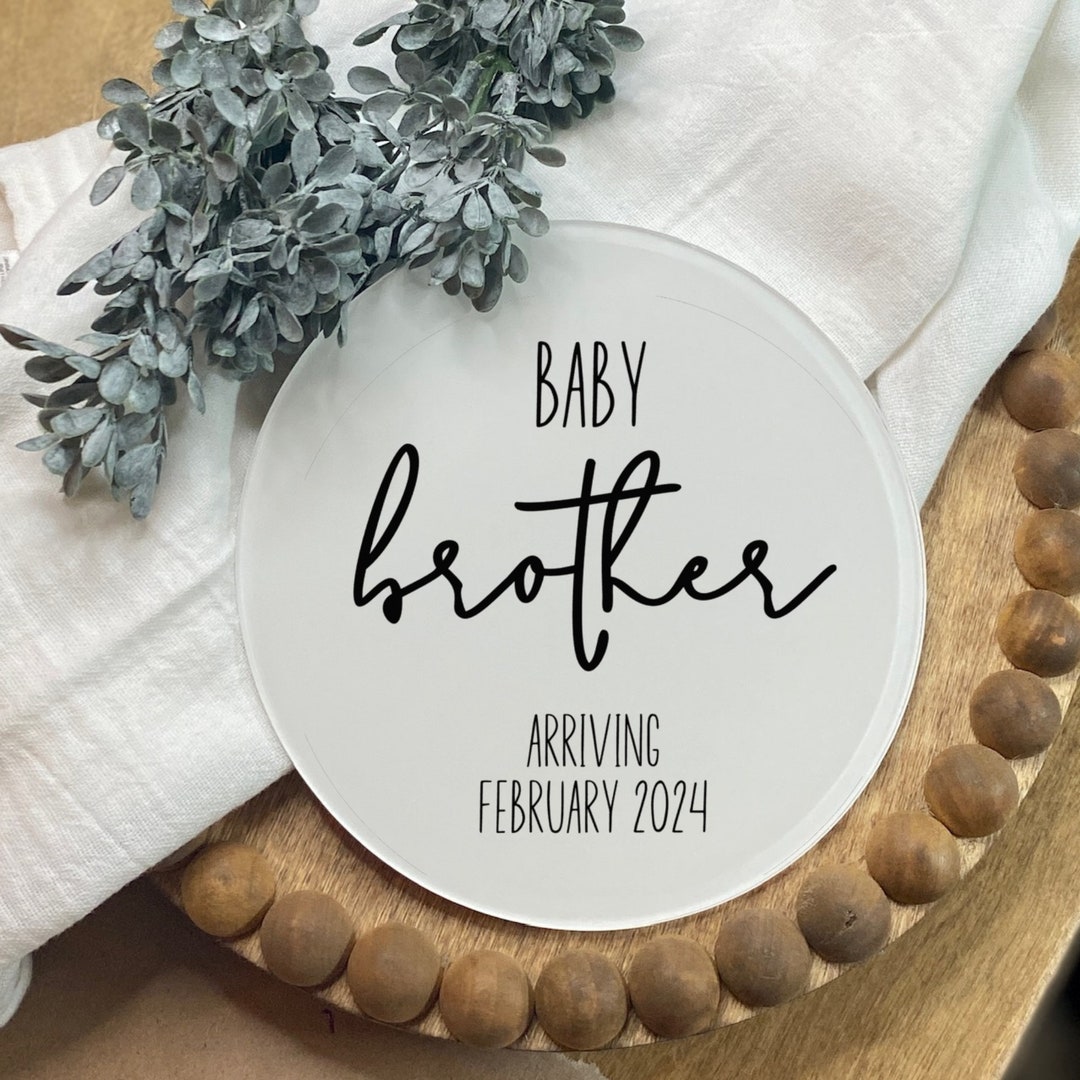 Custom Pregnancy Announcement Round, Pregnancy Photo Prop, Acrylic ...