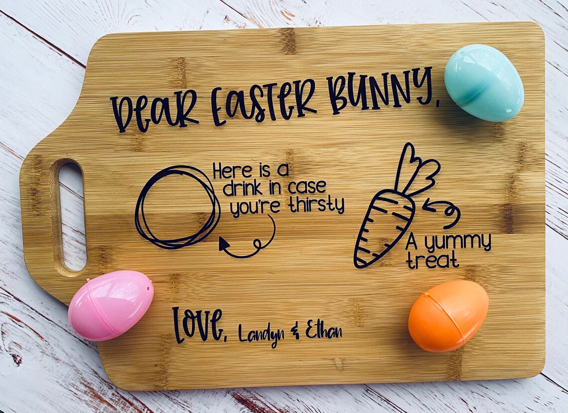 Easter Bunny Personalized Cutting Board as Seen on the TODAY - Etsy