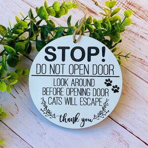 Pet Sign, Do Not Open Door Sign, Door Hanger Sign, Dog Sign, Cat Sign ...