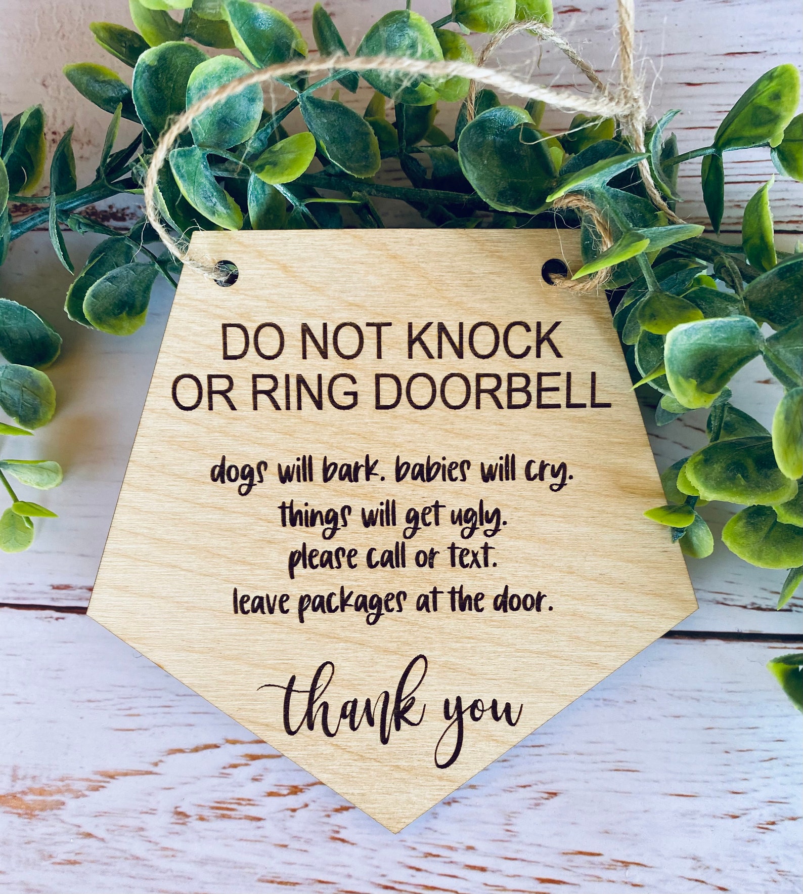 Front Door Sign Dog Barking Sign Baby Sleeping Please Do - Etsy