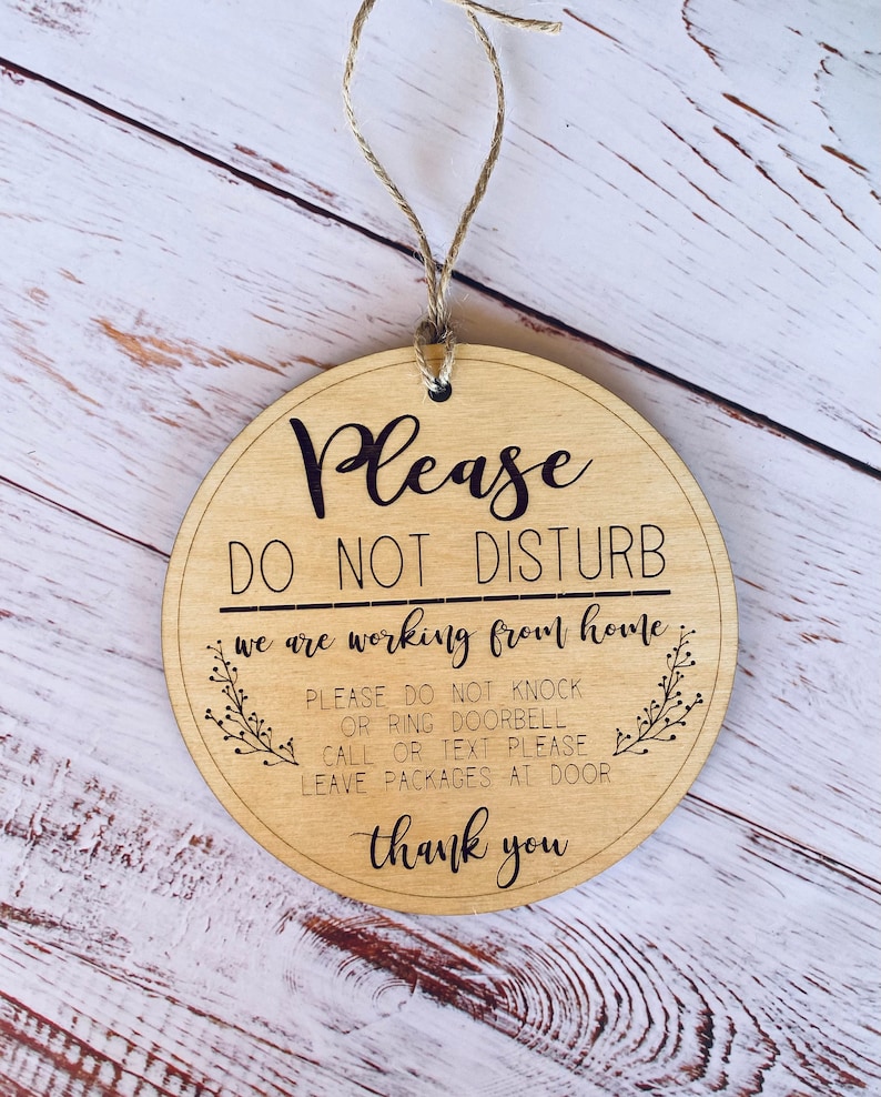 Working From Home Sign Please Do Not Disturb No Soliciting - Etsy