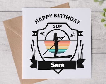 Birthday Card Paddle Board - Etsy UK