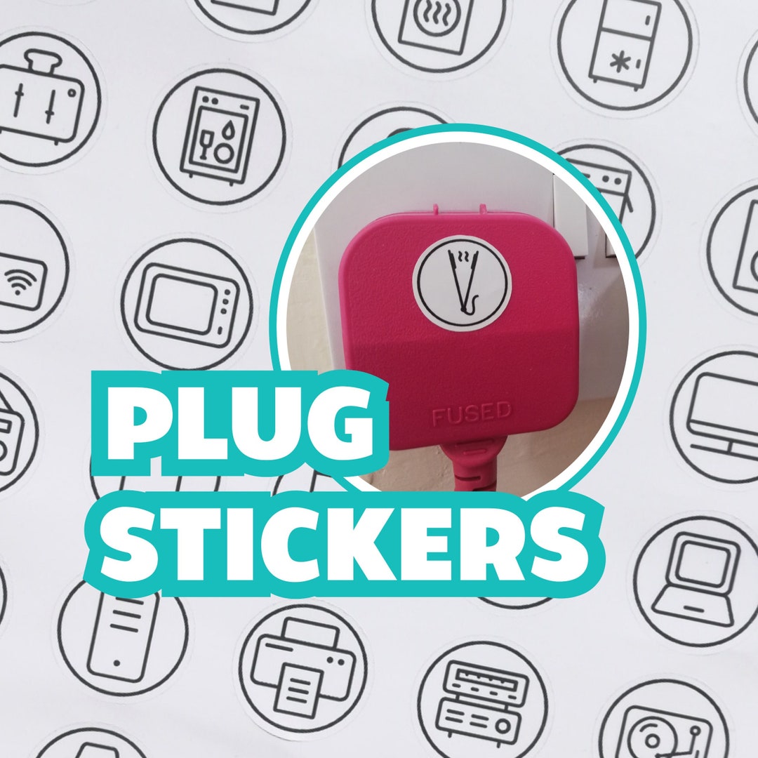 Plug Stickers Identify Electrical Appliances on Plugs Never Unplug the ...