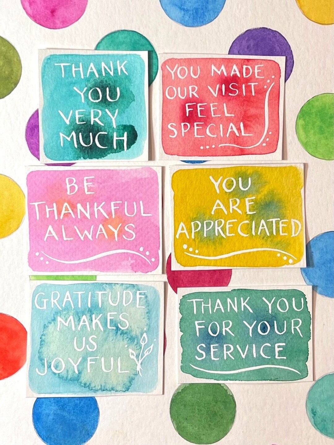 Happy Spots by Joette Thank You Card Mini Cards Appreciation Card ...