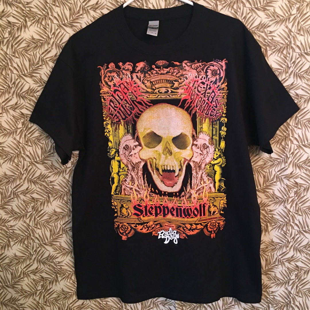 Steppenwolf T SHIRT, Steppenwolf Flames Concert Poster T SHIRT ...