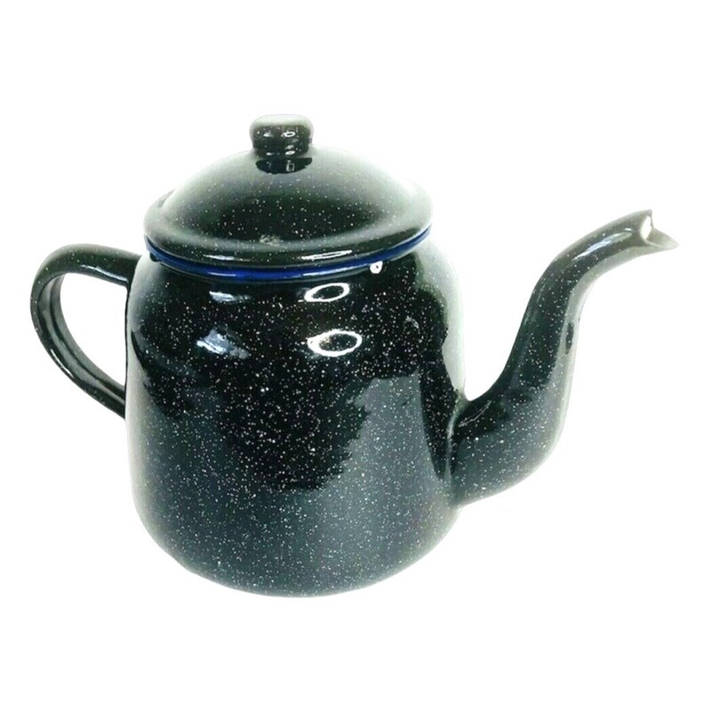Blue Enamel Teapot - Etsy