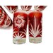 Vintage Dominion Glass Set Ruby Red Flash Atomic Pinwheel 70's Rare MCM ...