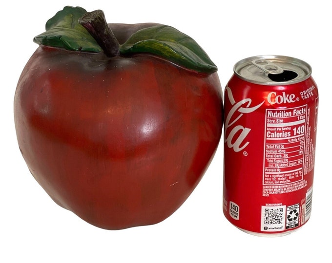Red Apple Decoration Large Artificial Fruit Décor 7 Resin - Etsy