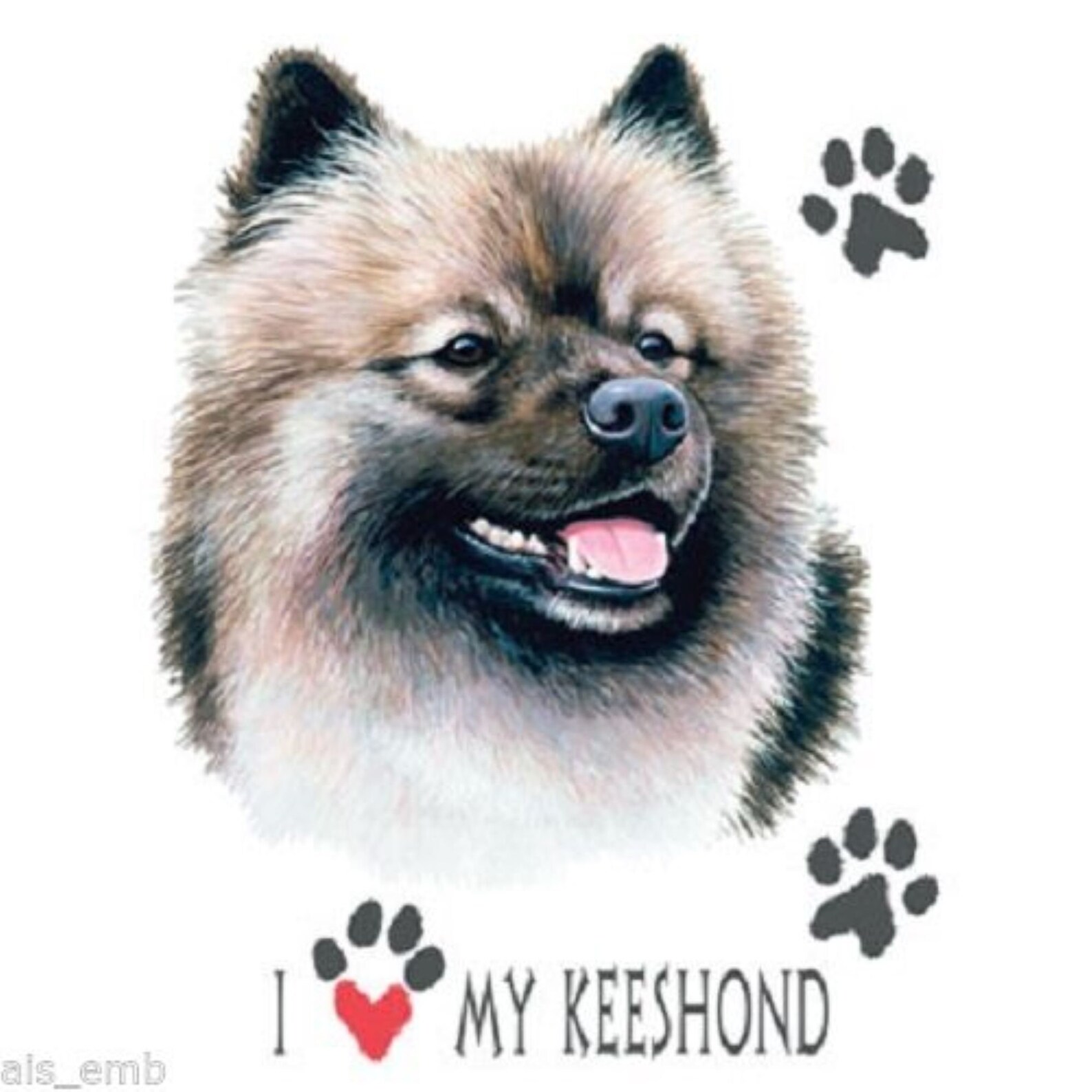 Keeshond T Shirt, I Love My Keeshond, (sweatshirt, Hoodie Available on ...