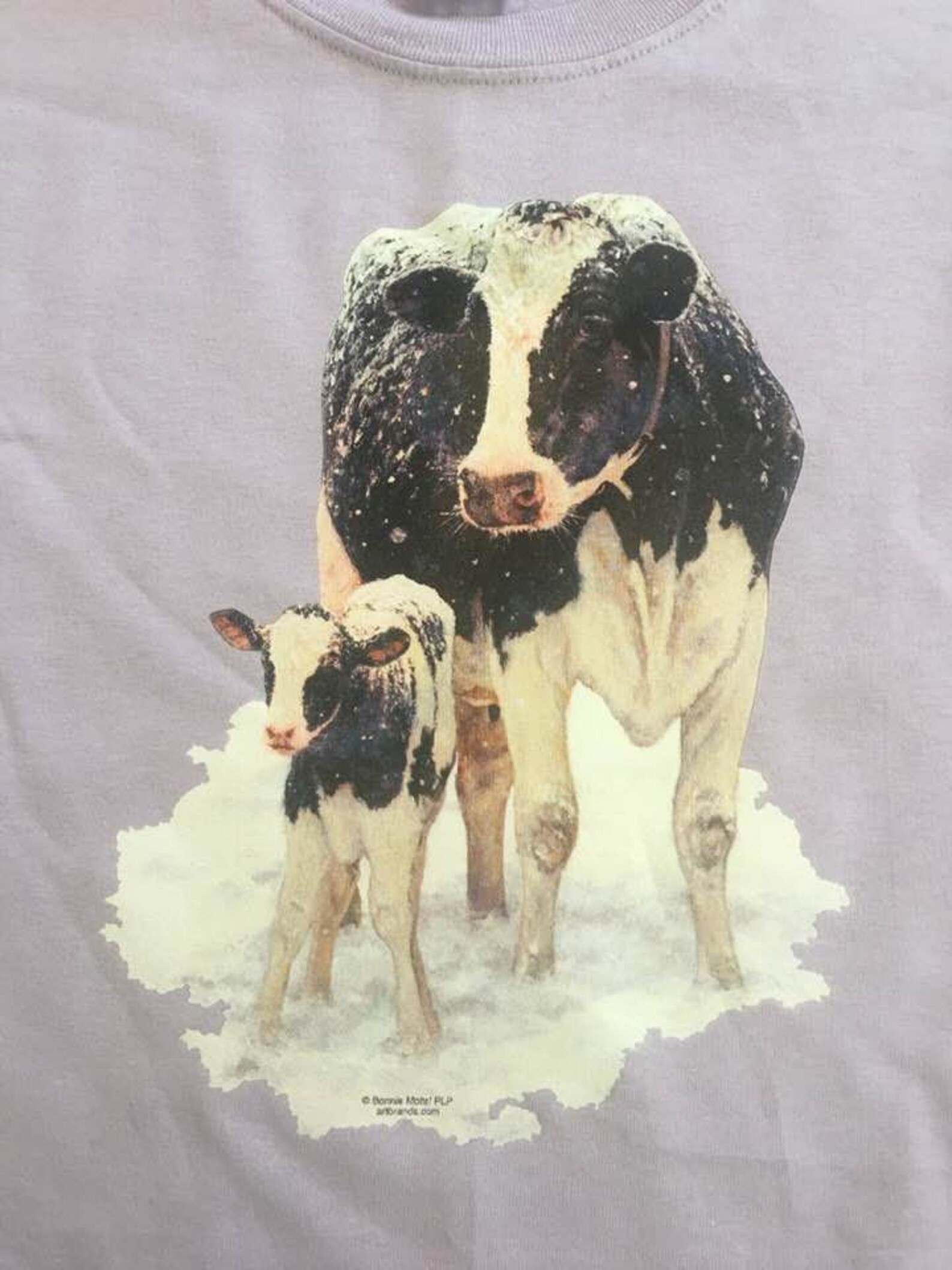 Cow & Calf T Shirt Holstein Snow Cow Calf sweatshirt - Etsy