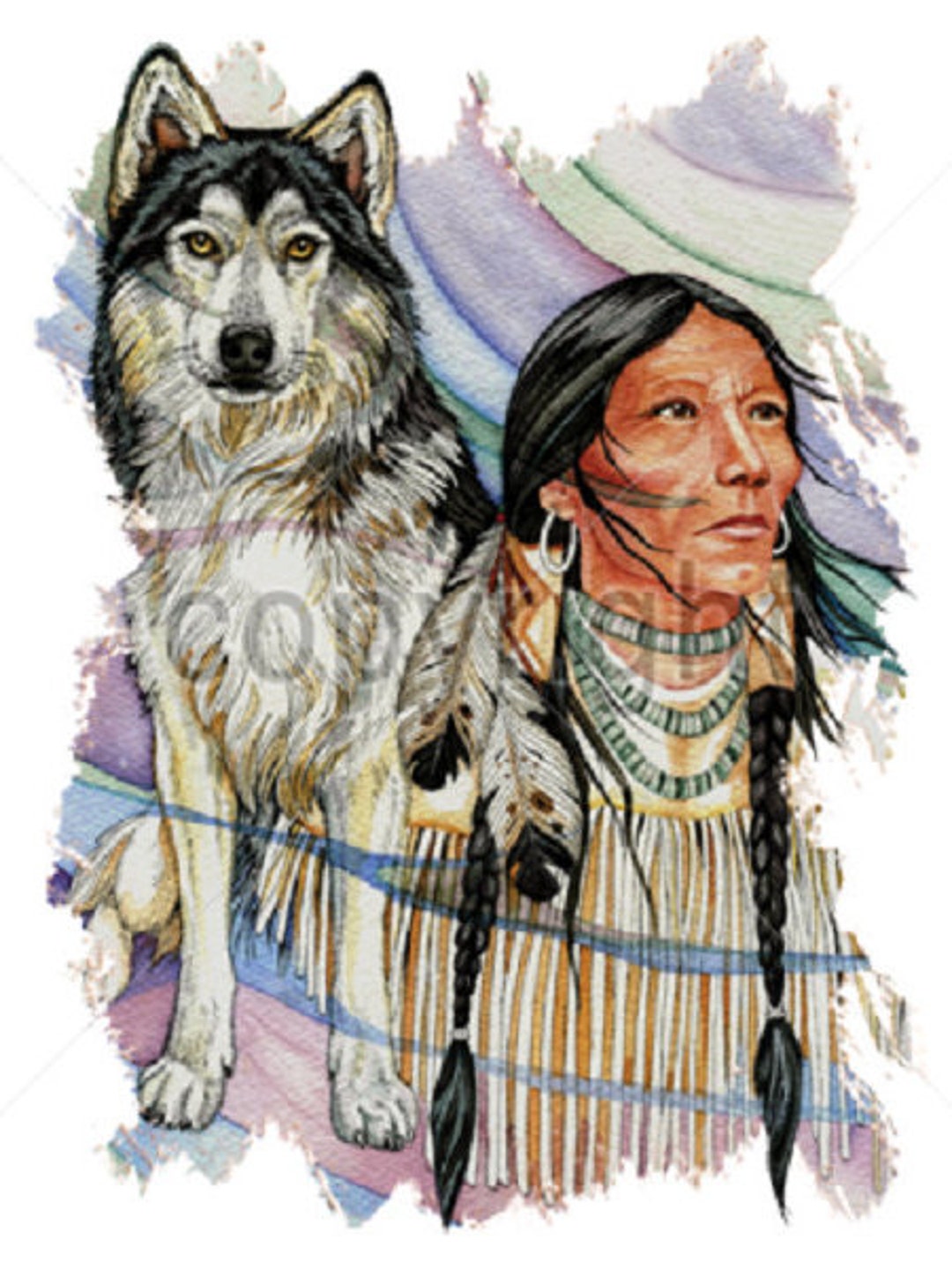 Indian Wolf T Shirt, Southwest Native American,sweatshirt, Hoodie ...