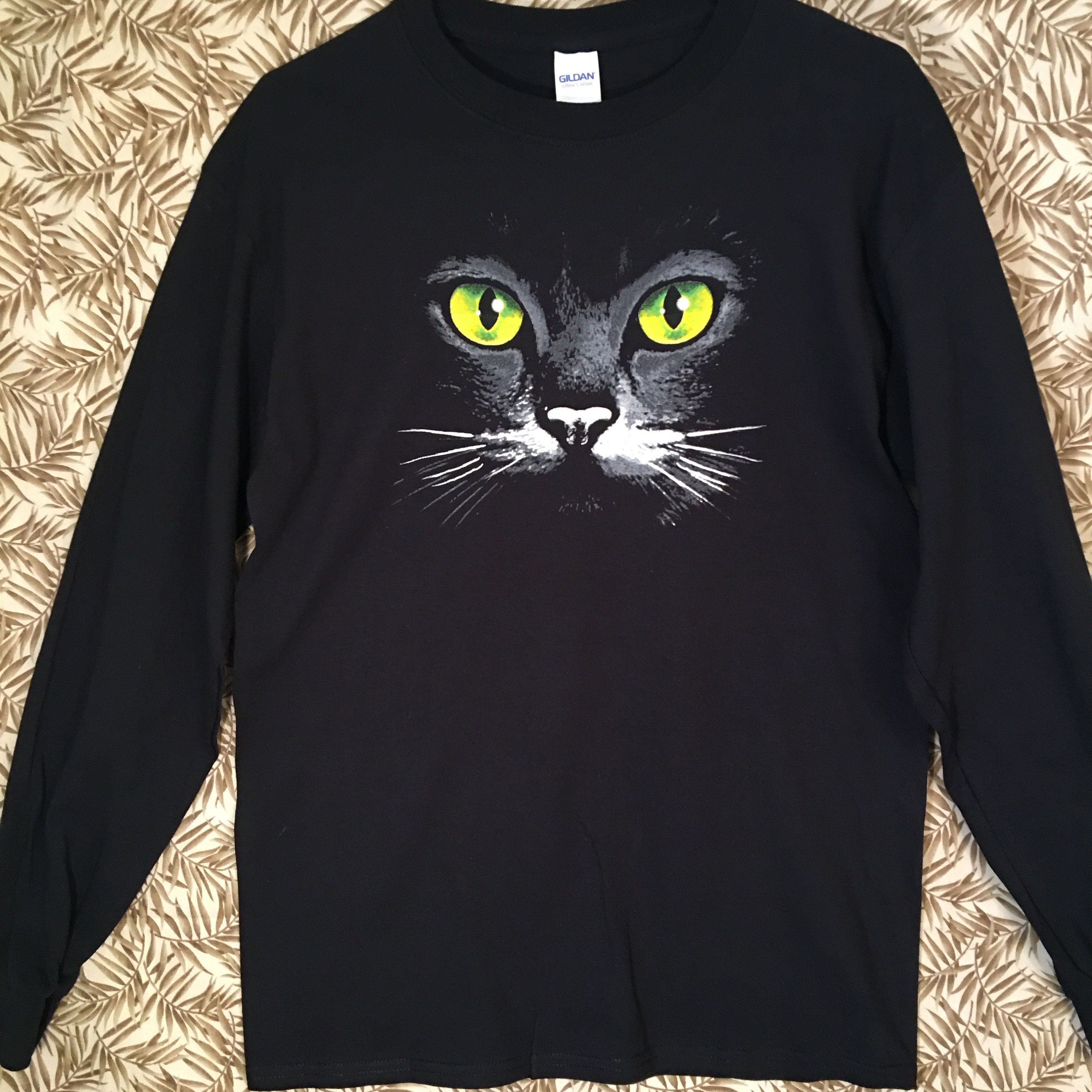 Cat Face T Shirt Green Eye Catsweatshirt Hoodie Available | Etsy